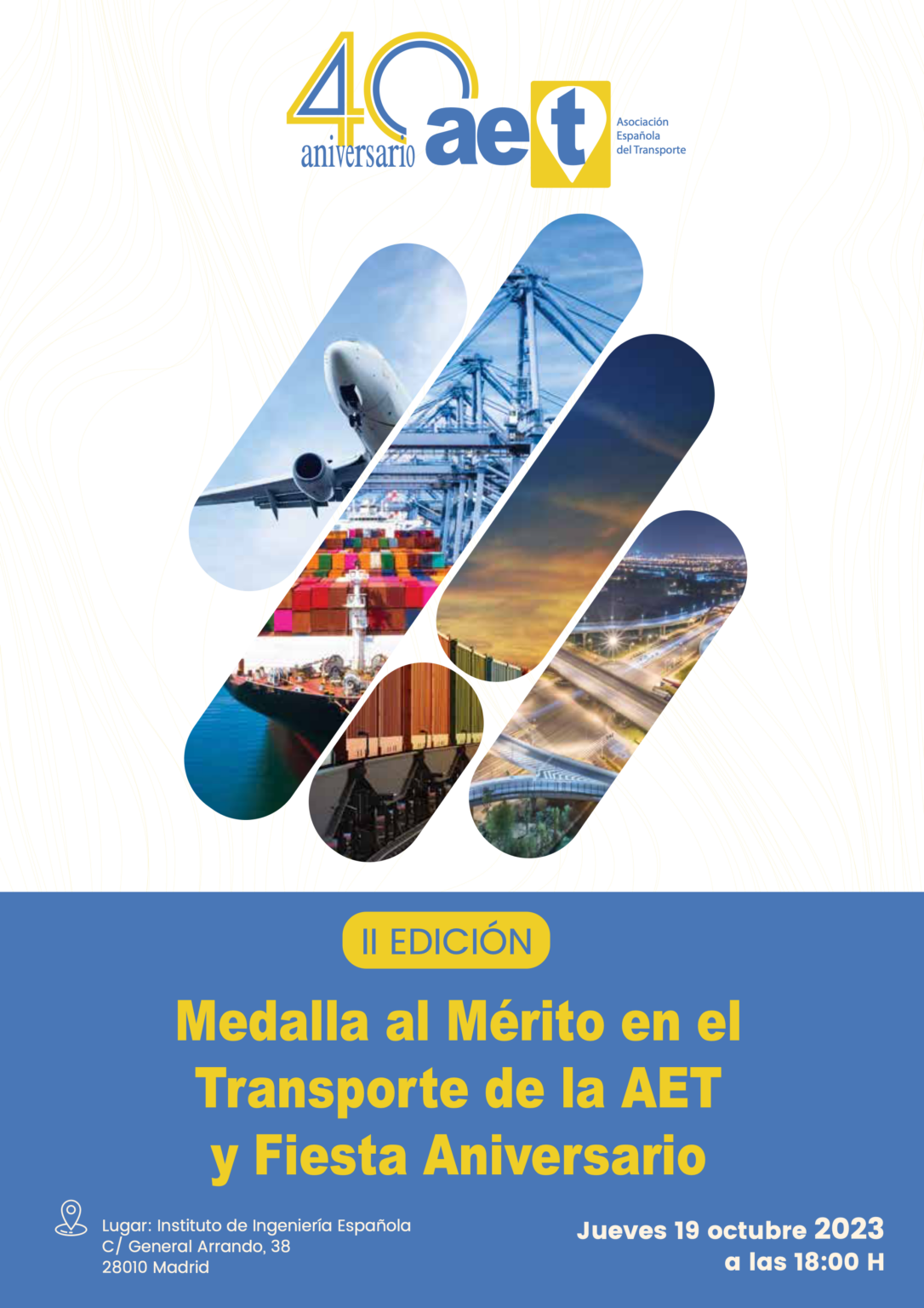 Medallas y 40 aniversario AET - Asociación Española de Transporte
